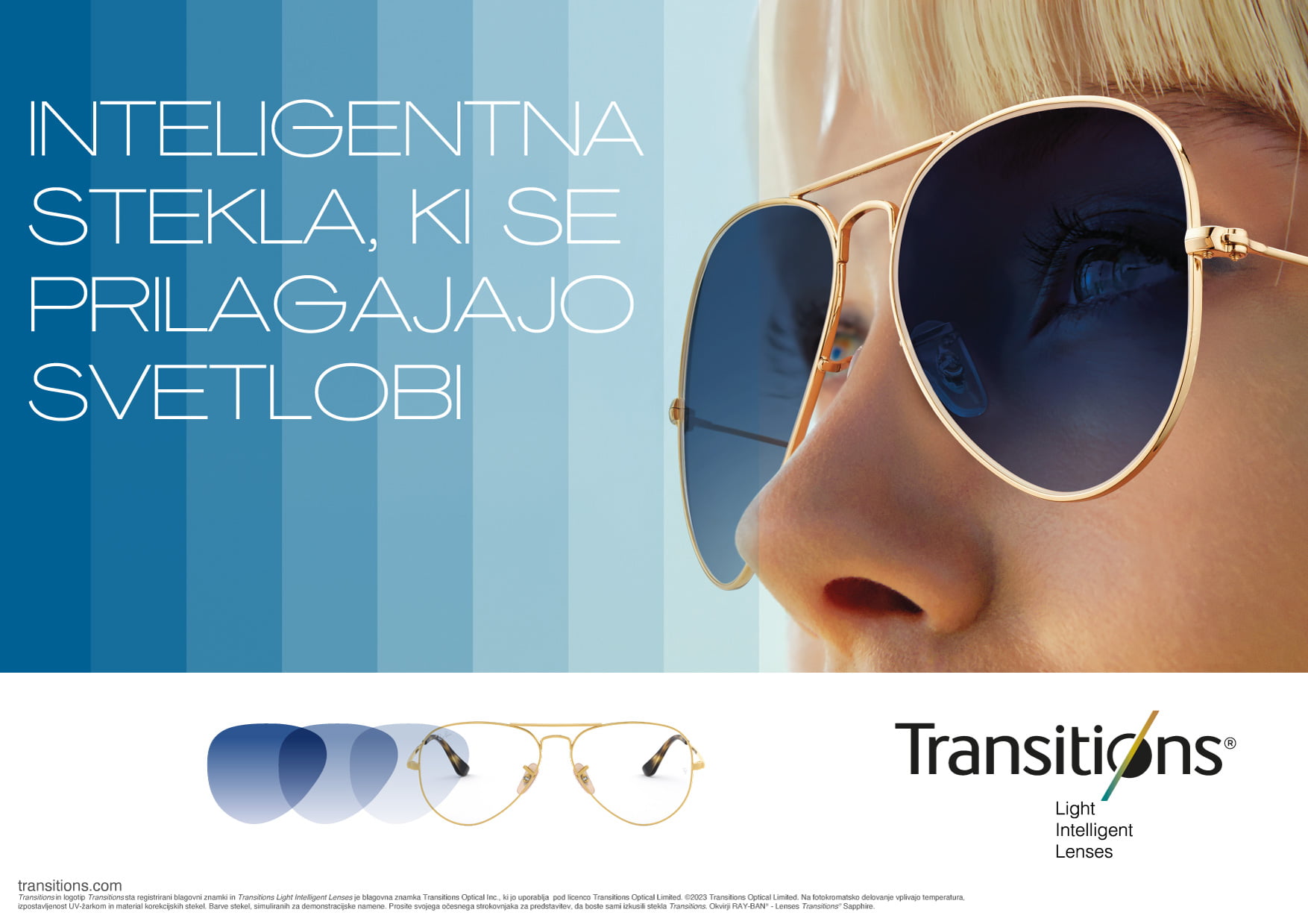 Transitions fotokromne očalne leče